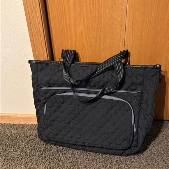 thirty-one | Bags | Thirty One Black Quilted Computer Tote Bag | Poshmark
